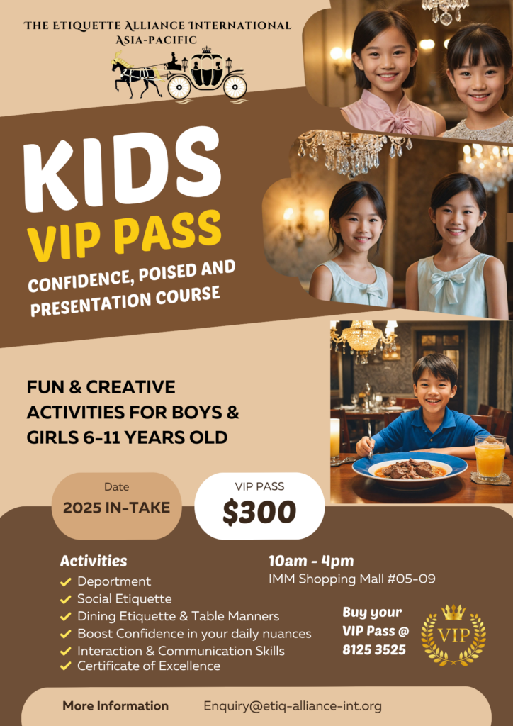 VIP Kid’s Etiquette Pass | etiquet