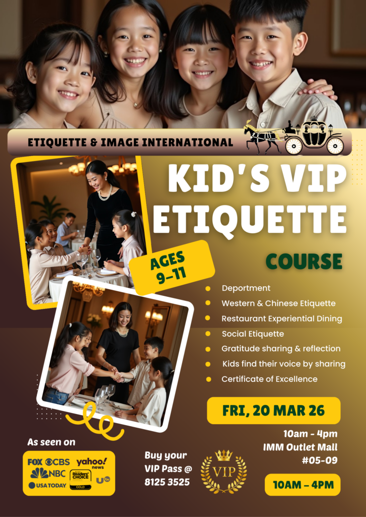 VIP Kid’s Etiquette Pass (Ages 9-11) VIP Kid’s Etiquette Pass (Ages 9 ...