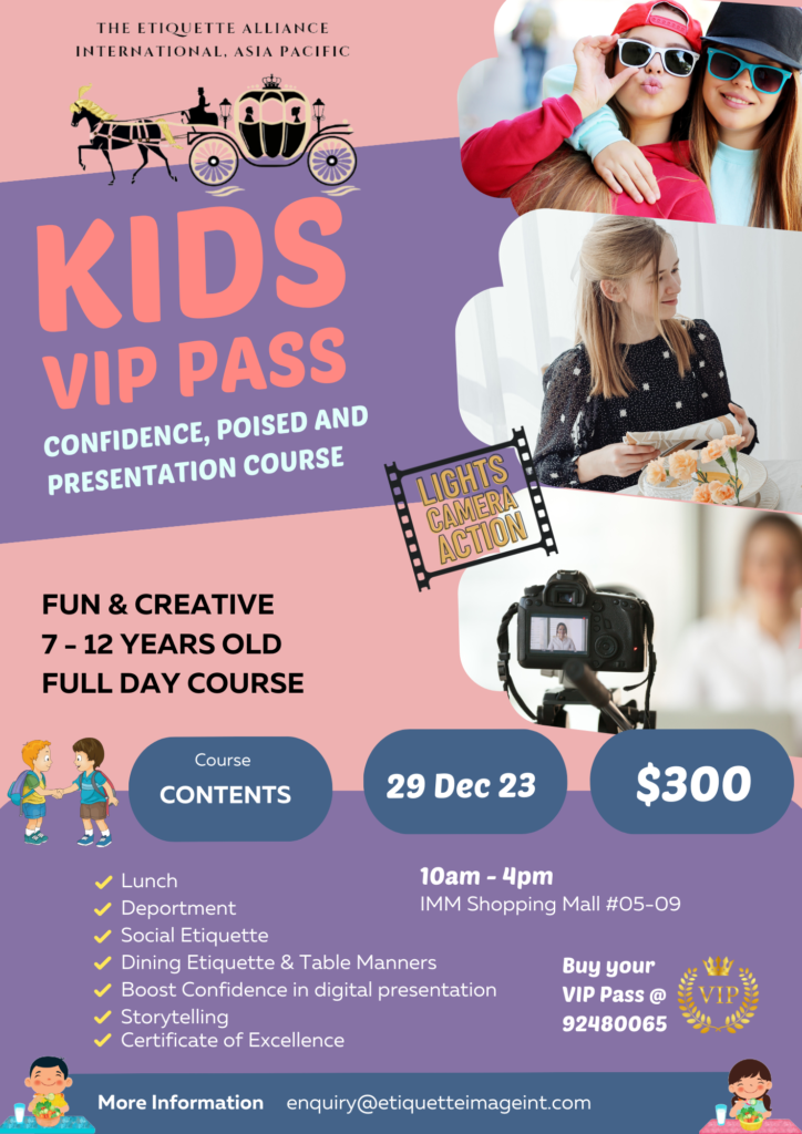VIP Kid’s Etiquette Pass | etiquet