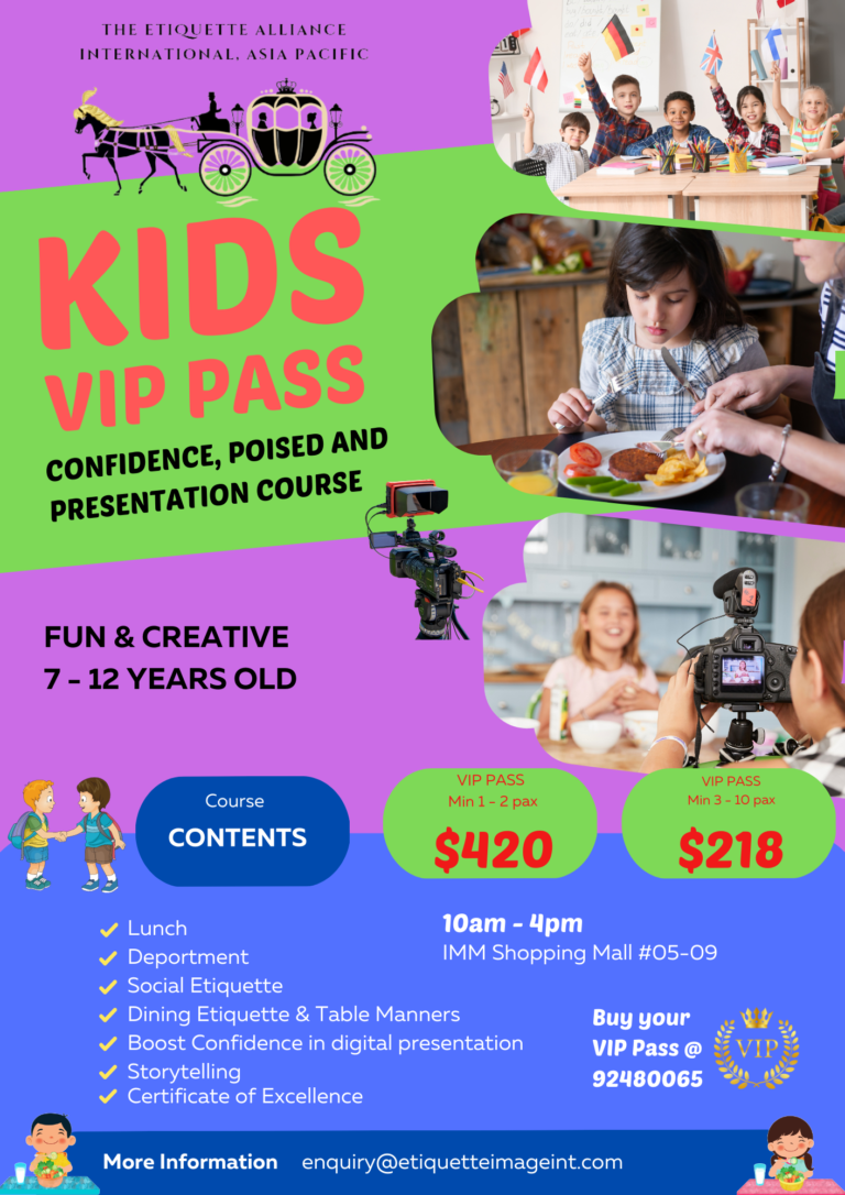 VIP Kid’s Etiquette Pass | etiquet